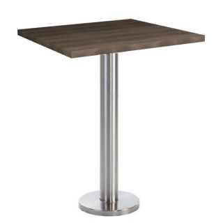 Bolt Down / Floor Fixed Brushed Steel Round Tables for Commercial Use